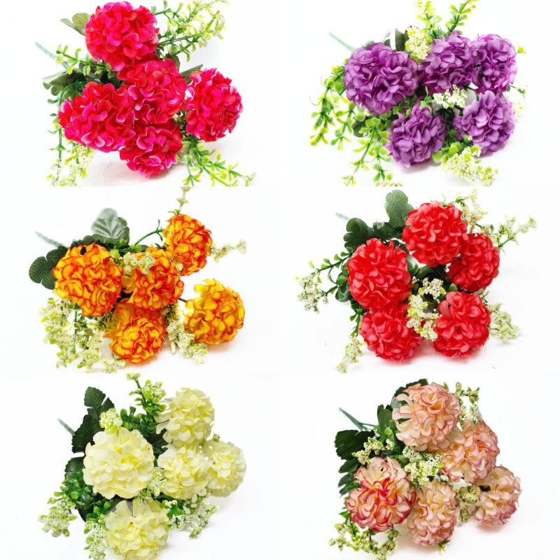 Bunga Seruni Krisan Daisy Bulat Dekorasi Ruang Rumah Kantor Kafe ...