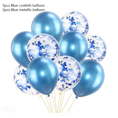 Jual Paket Balon Biru ( Chrome dan Confetti) | Shopee Indonesia