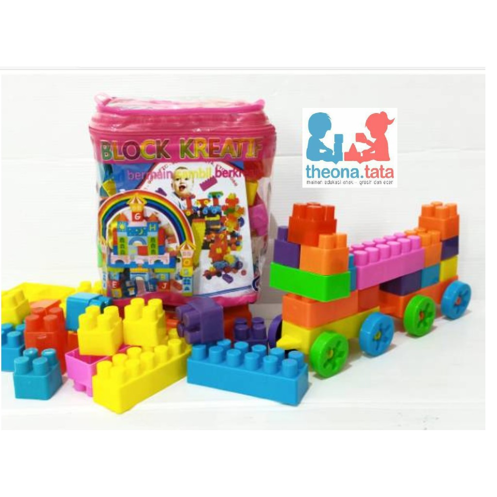 Jual Mainan anak balok BLOCK KREATIF FTC 9052 / blok puzzle Susun ...