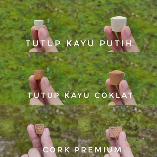 Jual [Extra] Botol Kaca Estetik Tutup Kayu Cork Gabus Indonesia|Shopee ...