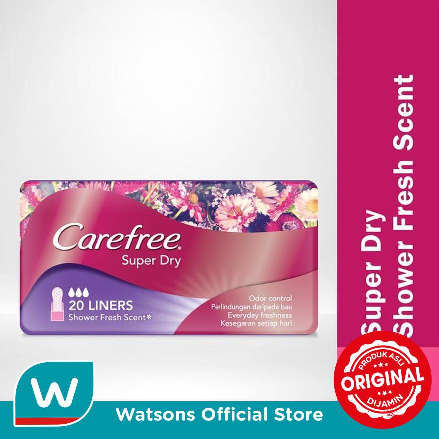 Jual Carefree Super Dry Panty Liner Shower Fresh Scent 20s | Shopee ...