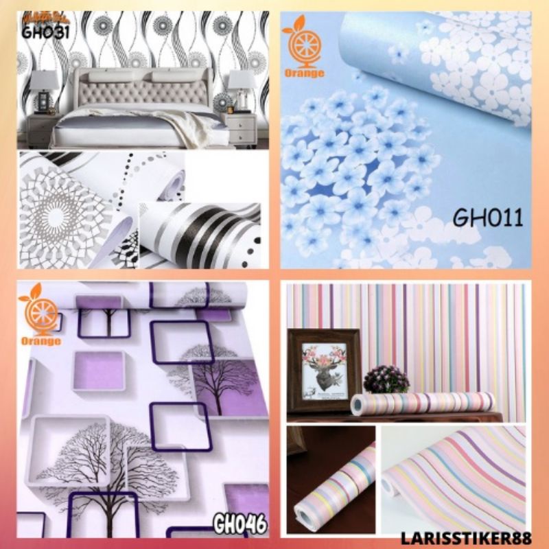 Jual WALLPAPER DINDING PVC YANG SUDAH DI LENGKAPI LEM | Shopee Indonesia