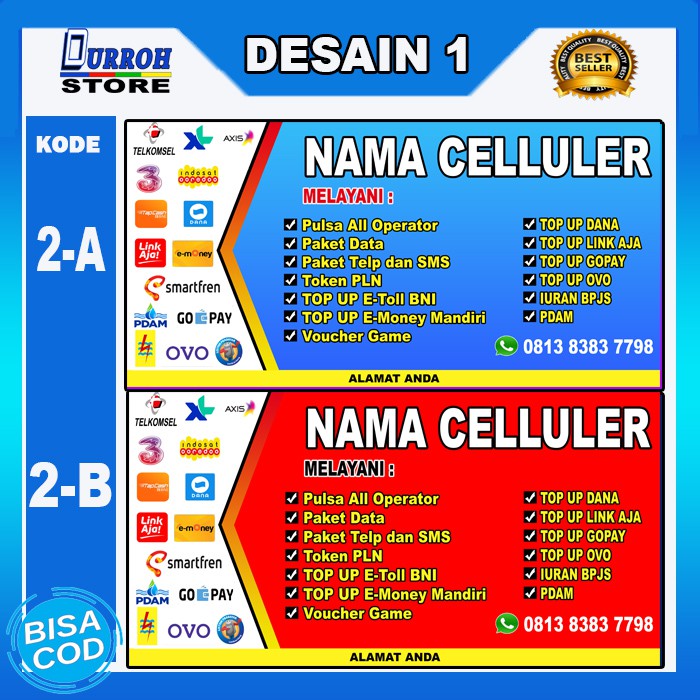 Spanduk / Banner Konter Cell / Celluler Desain 2 | Shopee Indonesia