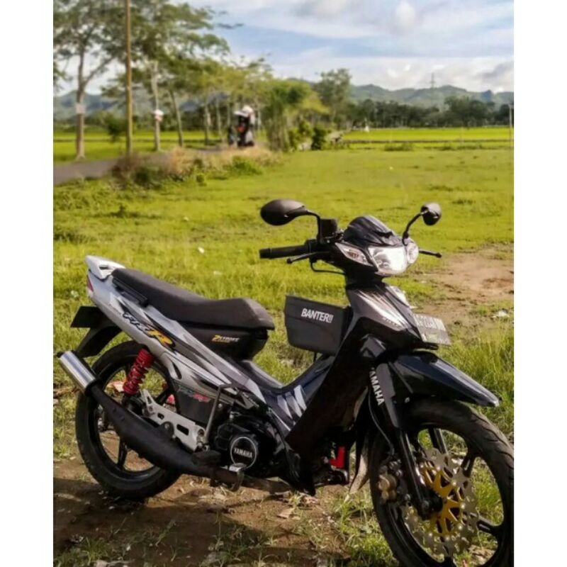 Jual striping sticker standar yamaha fiz R melenium abu hitam | Shopee ...
