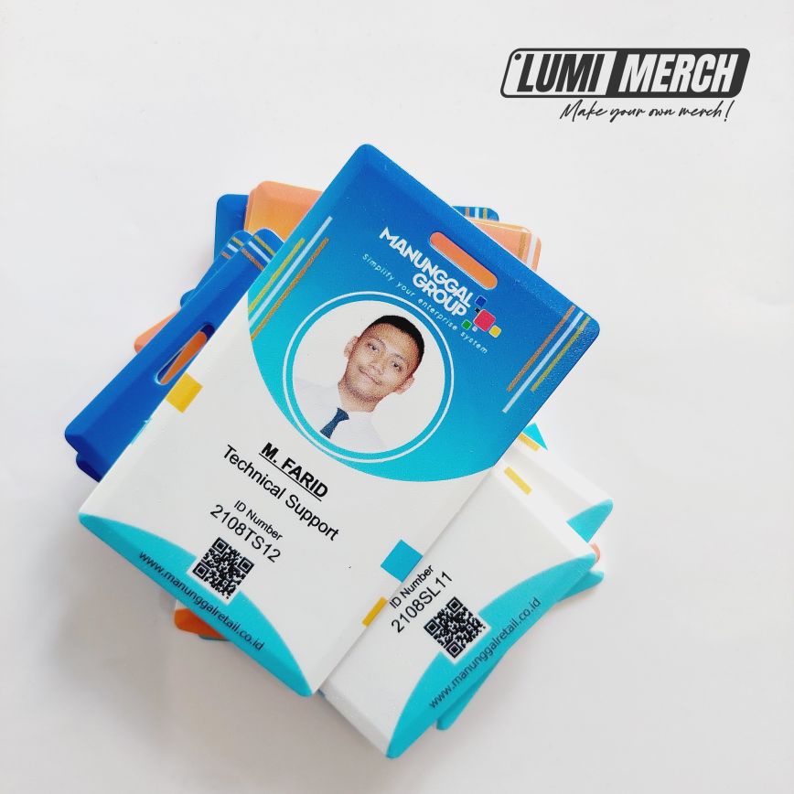 Jual Kartu ID CARD custom printing RFID kantor / kartu absen / Name Tag ...