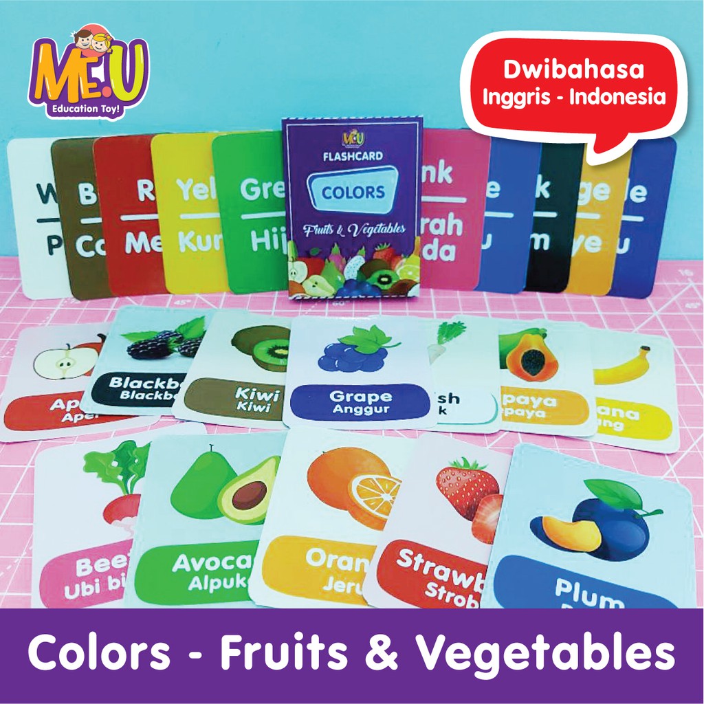 Jual Flashcard kartu pintar / colors / mengenal warna / kartu edukasi ...
