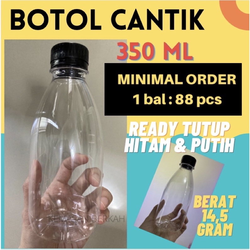 Jual BOTOL CANTIK 350ML (MINIMAL order 88 pcs) Plastik 350 ml Indonesia|Shopee Indonesia