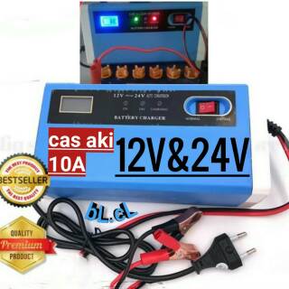 Jual CAS AKI / CHARGER ACCU /PORTABLE ACCU 10A 12V / 24V MOTOR MOBIL ...