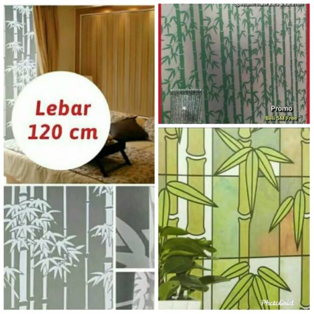 Jual STIKER KACA MOTIF BAMBU | Shopee Indonesia