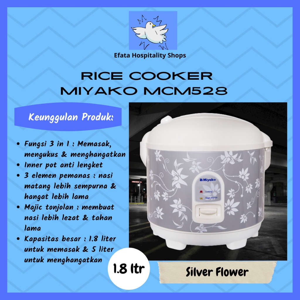 Jual RICE COOKER RESKUKER MAGIC MAJIC JAR WARMER PENANAK NASI MIYAKO 1. ...