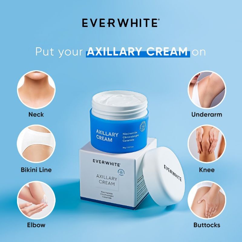 Jual Everwhite axillary cream (underarm) 15gr/cream pencerah lipatan ...