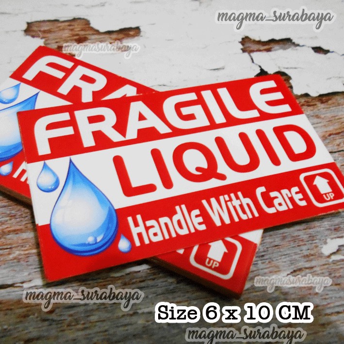 Jual Sticker Fragile Liquid murah -magmasurabaya Indonesia|Shopee Indonesia
