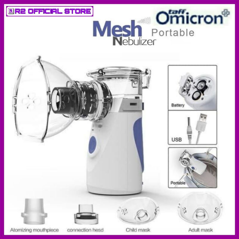 Jual Taff Omicron YM-3R9 - Alat Terapi Pernafasan Asma Ultrasonic Inhale Nebulizer Mini Portable ...