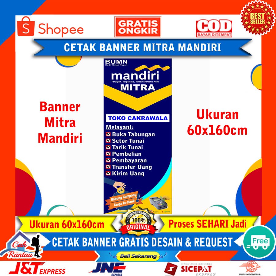 Jual CETAK BANNER AGEN MITRA PARTNER BANK MANDIRI SPANDUK BALIHO USAHA ...