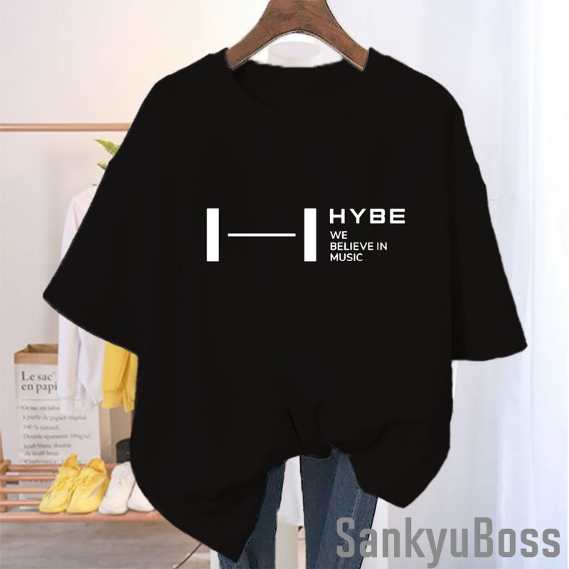 Jual KAOS BTS LABELS HYBE WE BELIEVE IN MUSIC | Shopee Indonesia
