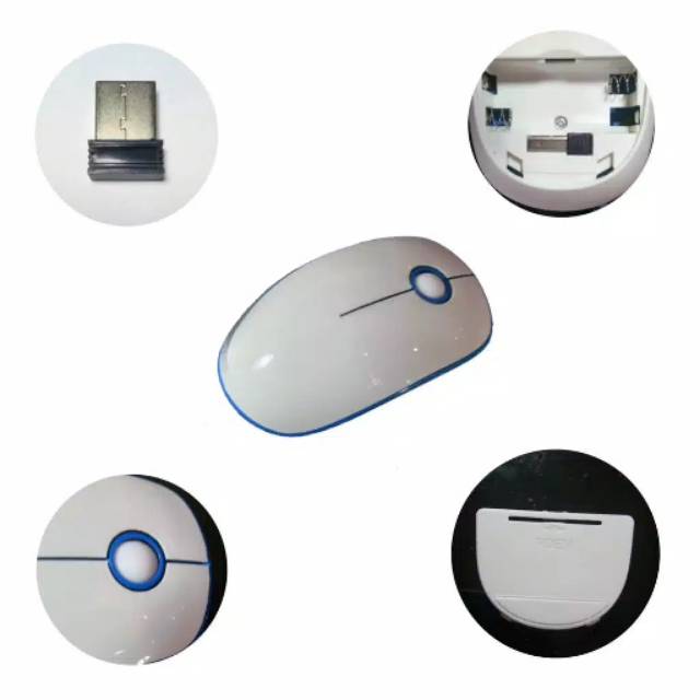 Jual Mouse Wireless Avan v188 + batre (white) | Shopee Indonesia