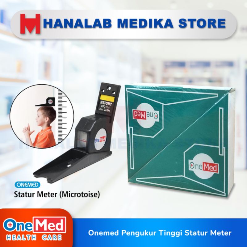 Jual ONEMED Staturmeter Ukur tinggi Badan / Microtoise 200cm | Shopee ...