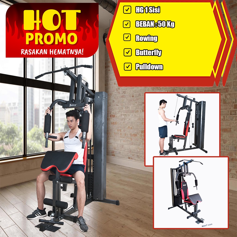 Jual alat fitness home gym 1 sisi tl 008, alat gym rumah alat fitness ...