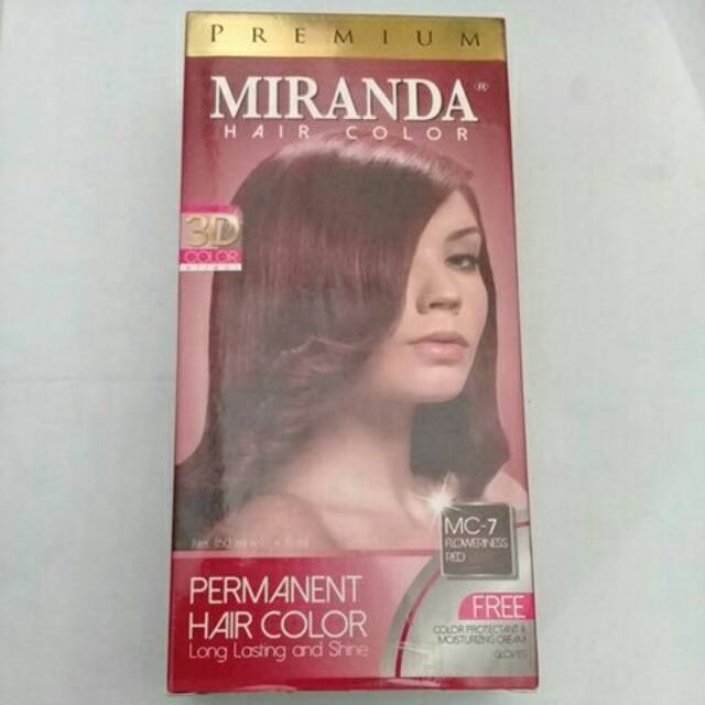 Jual Miranda Permanent Hair Color MC-7 Flowerness Red 60ml | Shopee ...