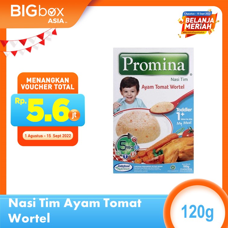 Jual Promina Nasi Tim Ayam Tomat & Wortel - 100g (EXP: 20 Aug 2022 ...