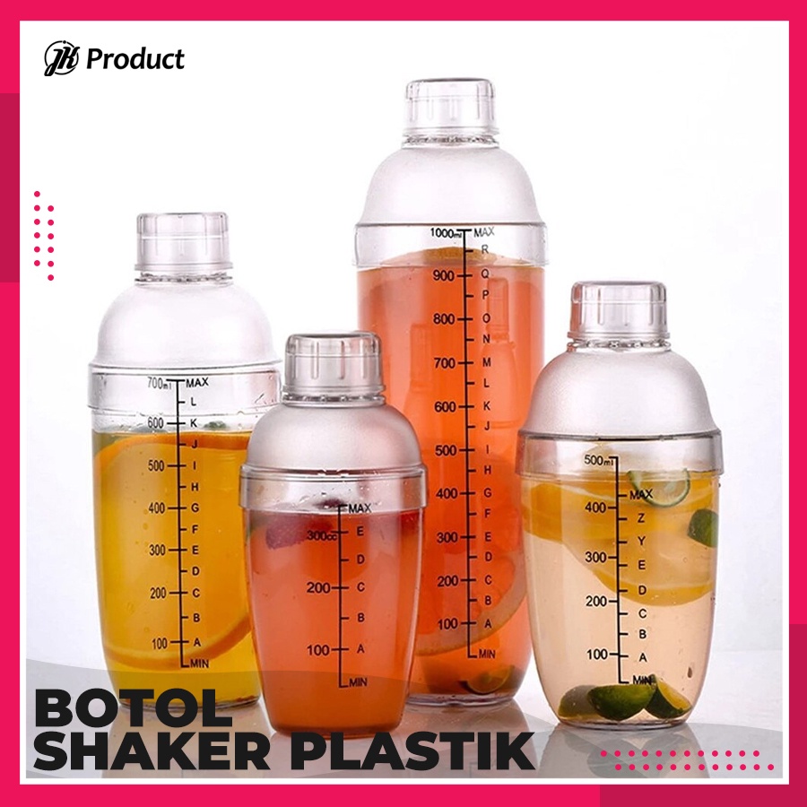 Jual Botol Shaker Plastik Pengocok Minuman 300 ml 500 ml 700 ml 1000 ml ...