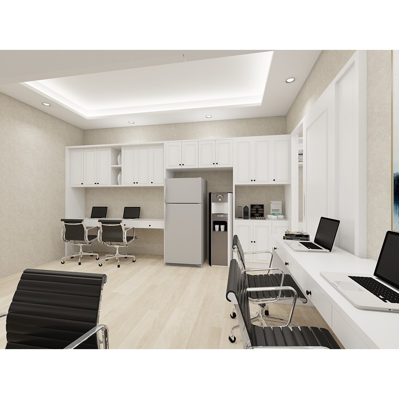 Jual DESIGN INTERIOR OFFICE / KANTOR / RUANGAN STAFF MINIMALIS DUCO HPL ...