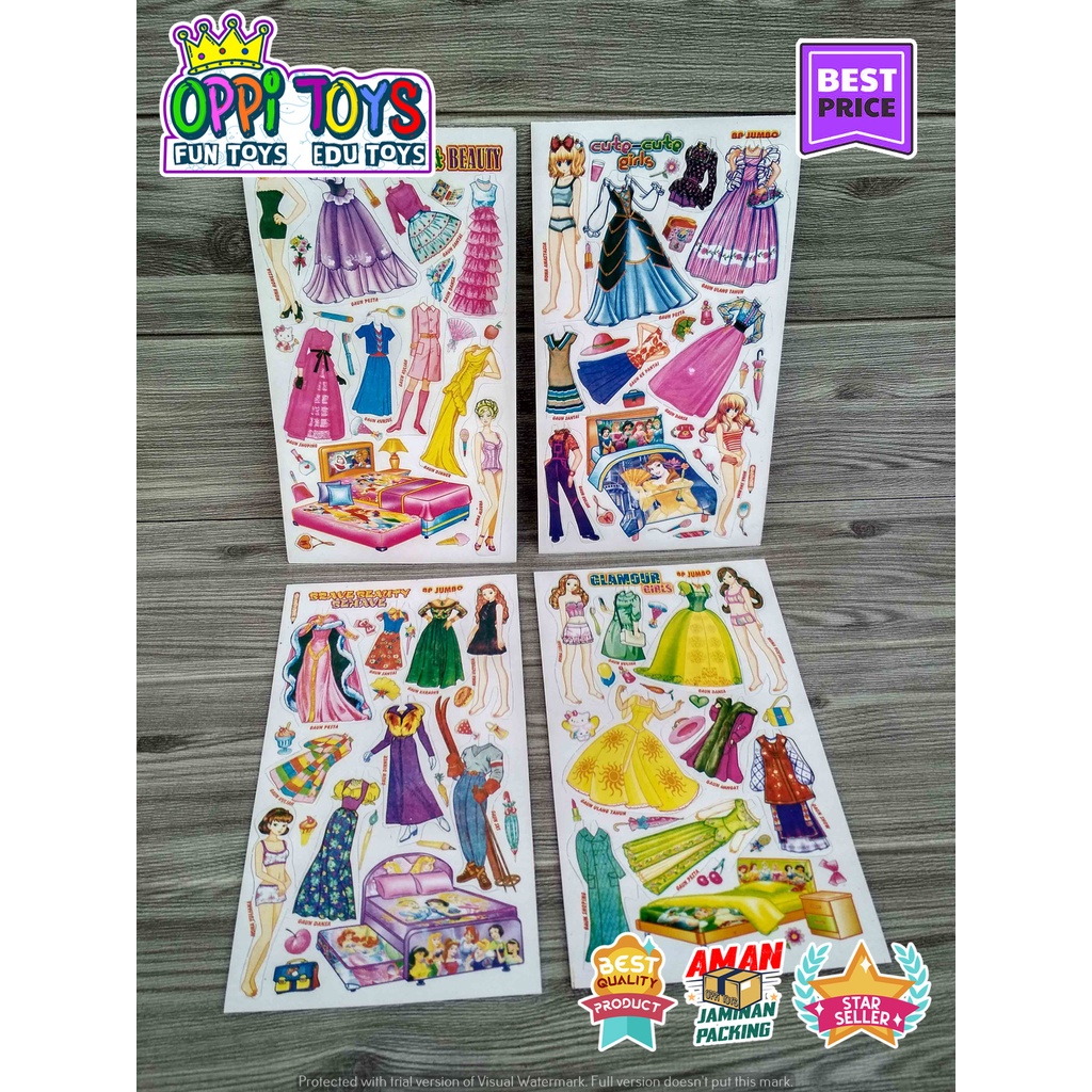 Jual Mainan Jadul BK Boneka Bongkar Pasang Kertas Ukuran Sedang ...