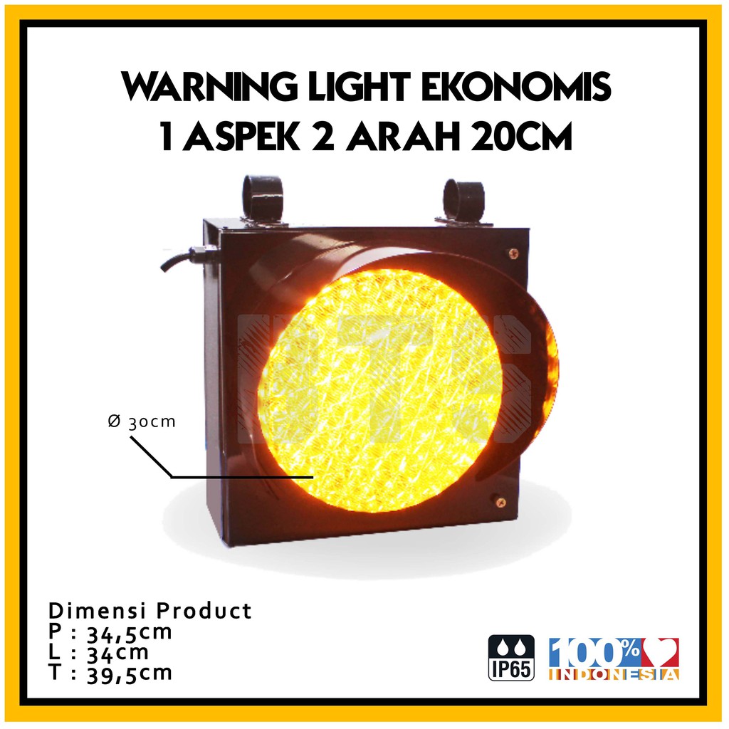 Jual Warning Light Ekonomis 1 Aspek 2 Arah Diameter 20cm LAMPU WASPADA ...