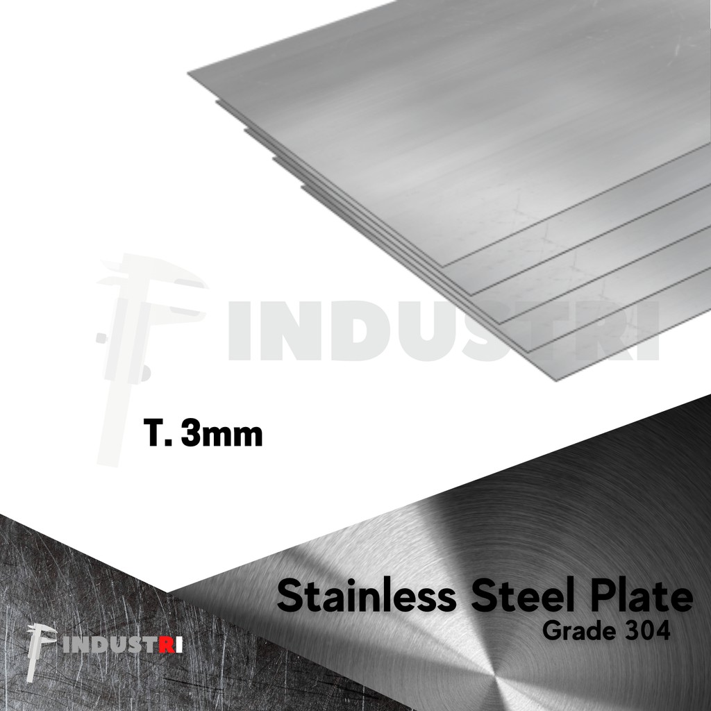 Plat Stainless 3mm Stainless Steel Plate Ukuran Custom Shopee Indonesia
