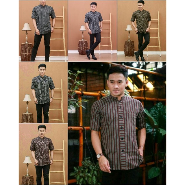 Jual KEMEJA LURIK BAJU TRADISIONAL KEMEJA BATIK LENGAN PENDEK BAJU ADAT | Shopee Indonesia
