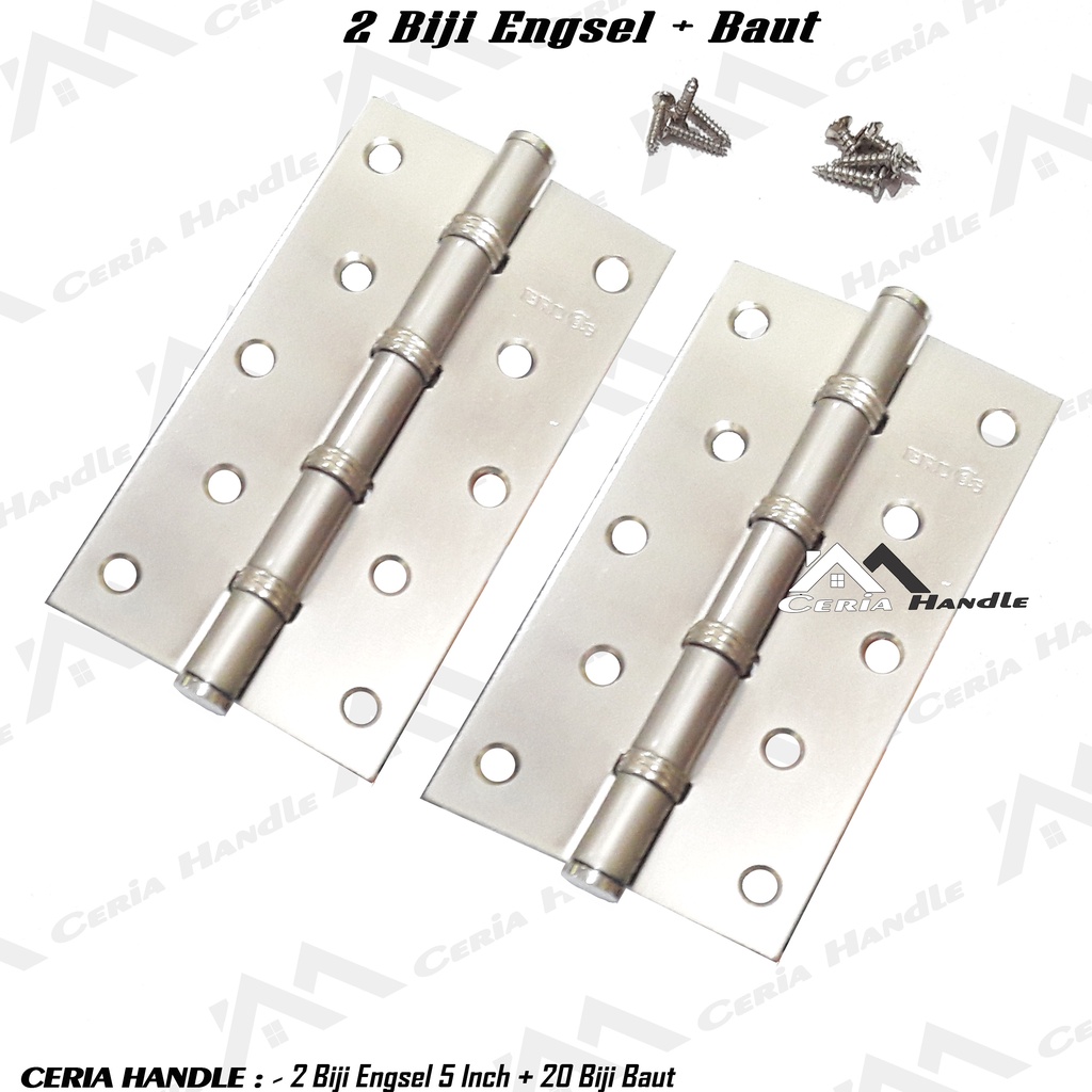 Jual Engsel Pintu 5 Inch tebal kuat - engsel bearing anti karat ...