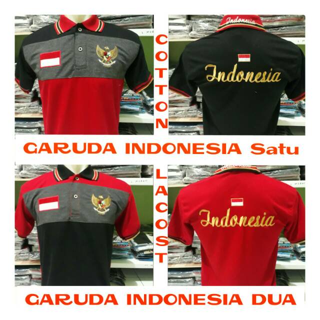 Jual Kaos polo shirt garuda kombinasi | Shopee Indonesia