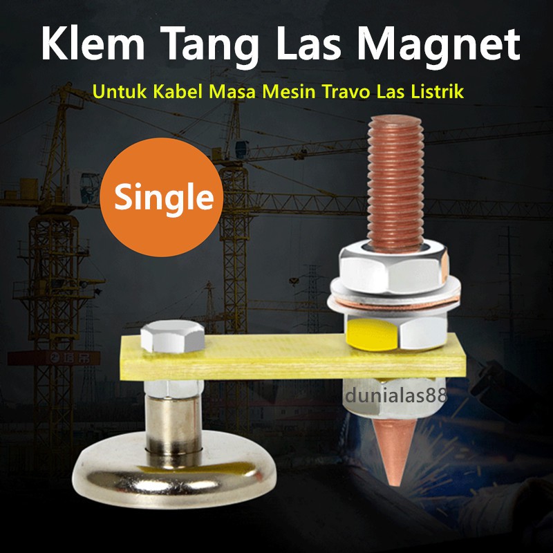 Jual Klem Tang Las Magnet Single utk Kabel Massa Mesin Travo Las ...