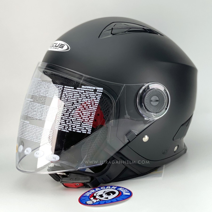 Jual ZEUS ZS 617 MATT BLACK DOFF HALF FACE SINGLE VISOR | Shopee Indonesia