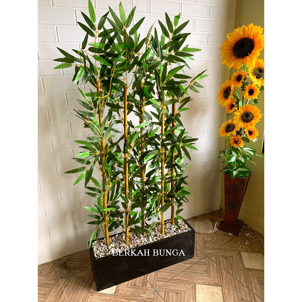 Jual Bambu Partisi Artificial T 170cm Pot 60cm Penyekat Pembatas ...