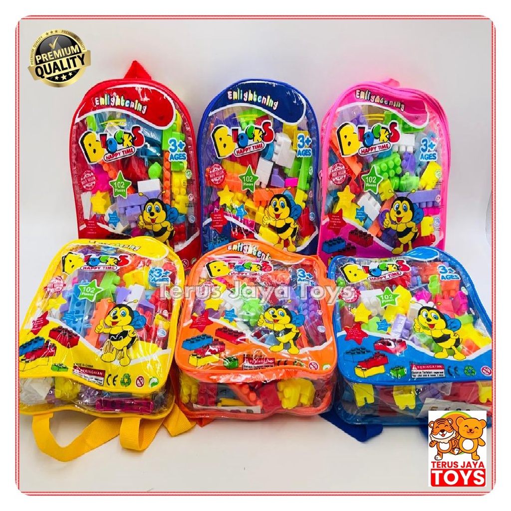 Jual Mainan kreatif anak Block Balok Susun isi 102pcs Indonesia|Shopee ...