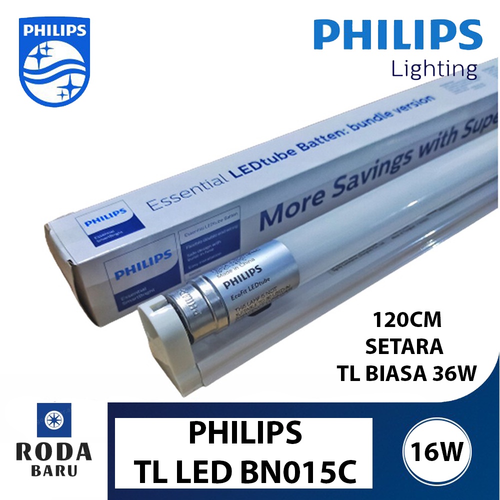 Jual LAMPU TL LED PHILIPS Tube T8 Ecofit 16 Watt 16W Set 120cm Shopee
