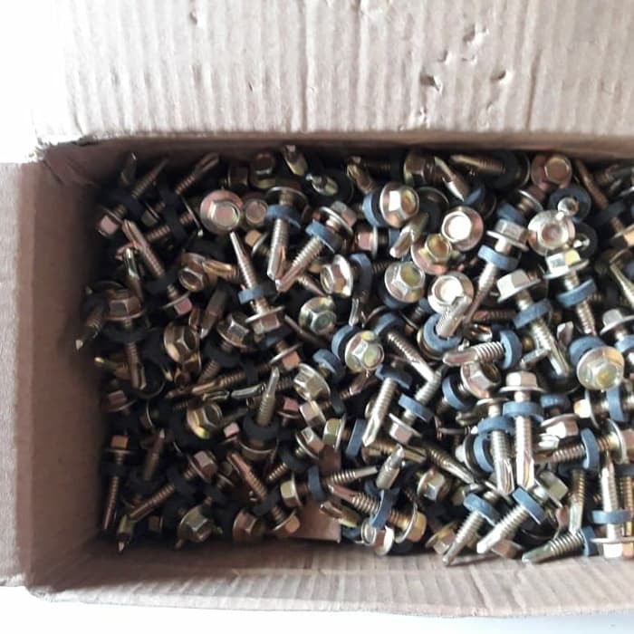 Jual Skrup Sekrup Baut Baja Ringan Atap Plafon Roofing 12x25 12 X 25 2 ...