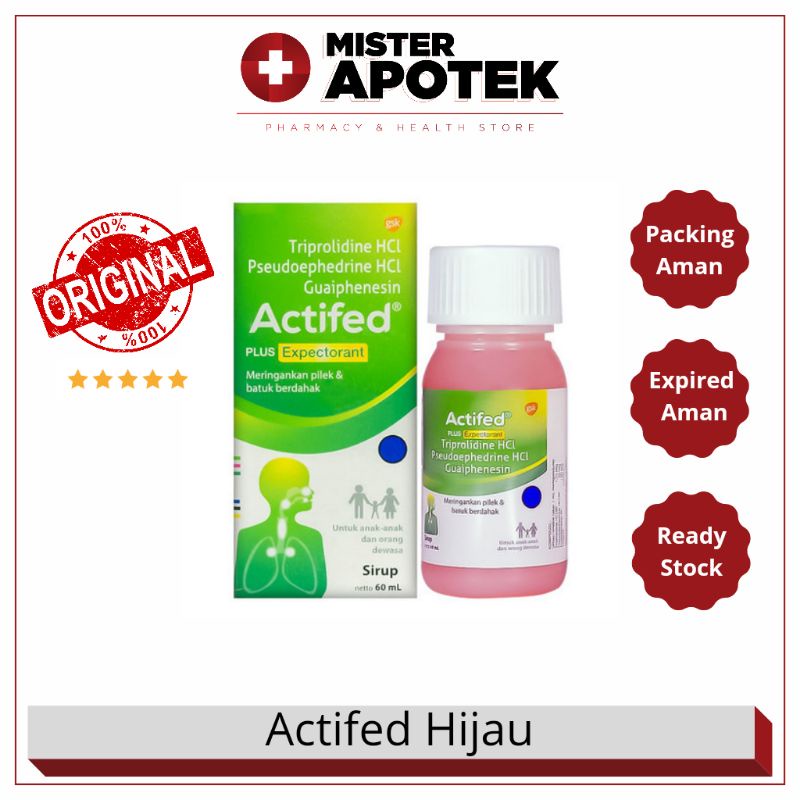 Jual Actifed 60 ml Hijau/Merah/Kuning | Obat Batuk, Flu & Pilek ...
