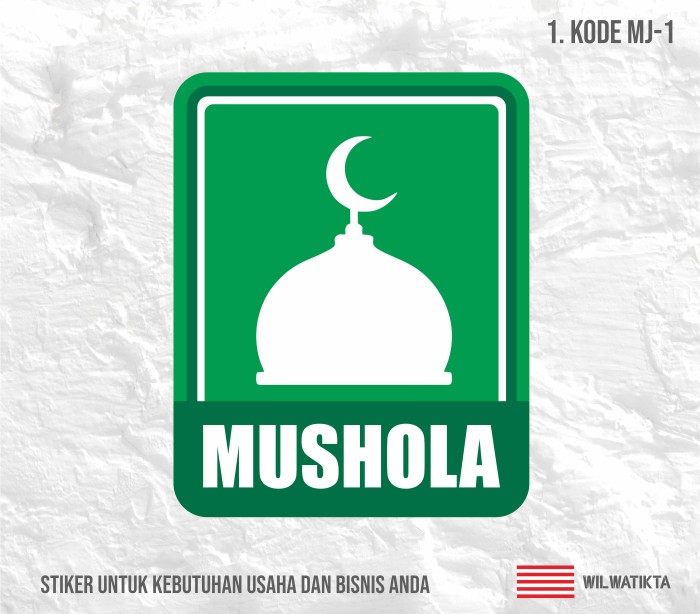 Jual Sticker Safety Sign MUSHOLA | Shopee Indonesia