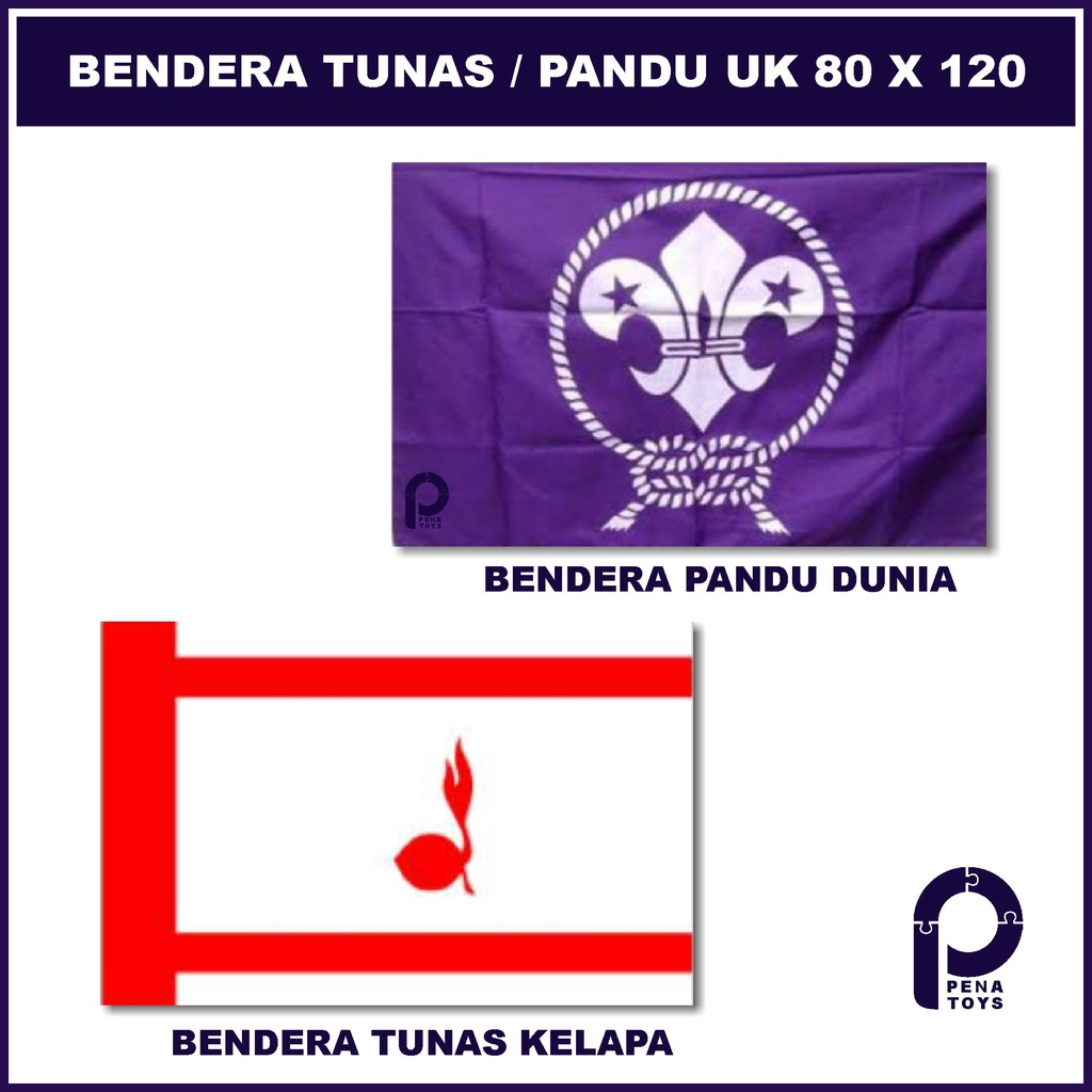 Jual Bendera tunas kelapa - bendera pandu dunia - bendera pramuka ...