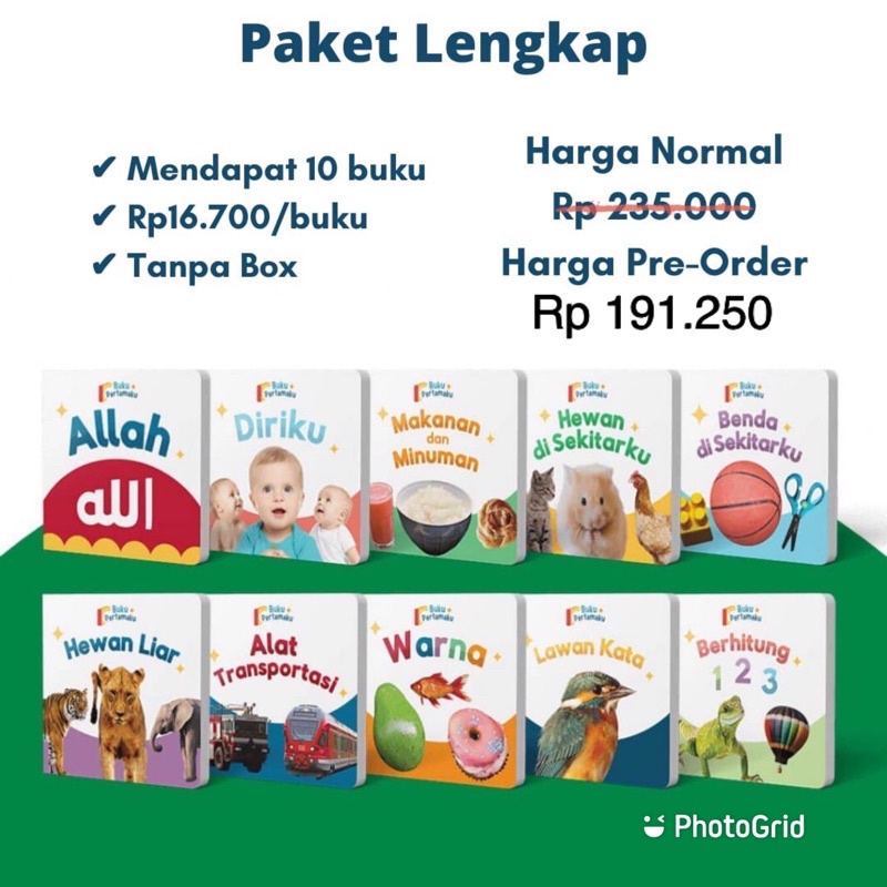 Jual Perpustakaan Pertamaku Board Book Anak Toddler (1-5 kg) | Shopee ...