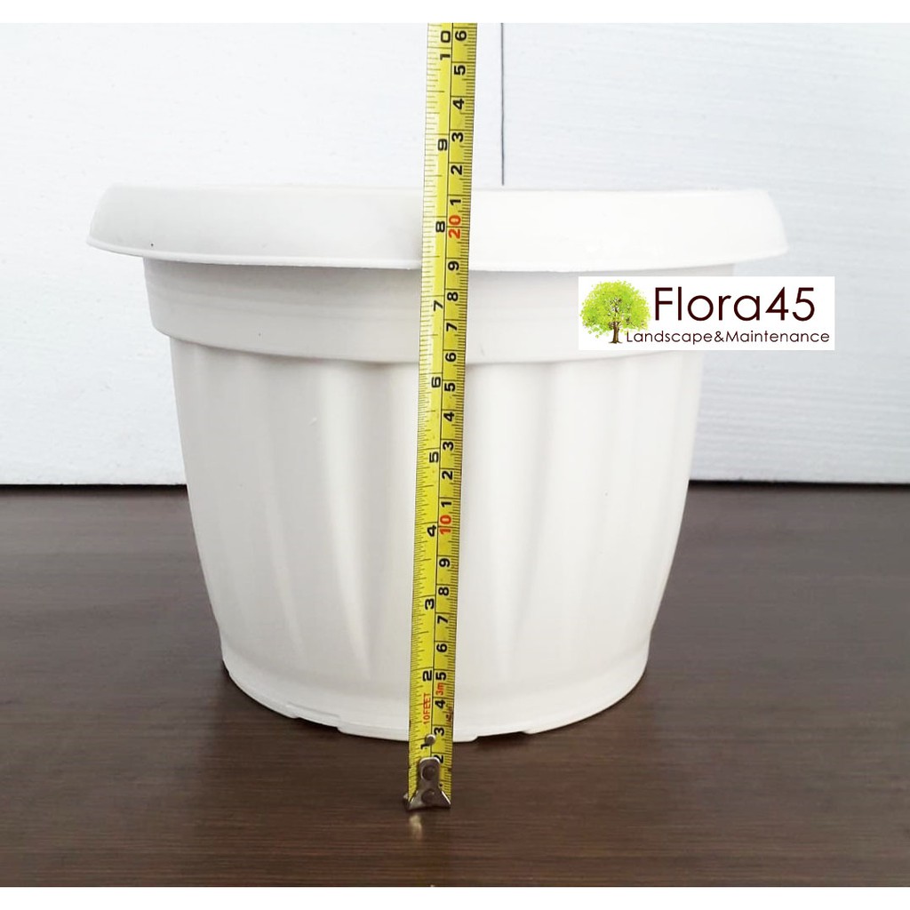 Jual Pot Tanaman dan Bunga Plastik Putih diameter 30cm | Shopee Indonesia