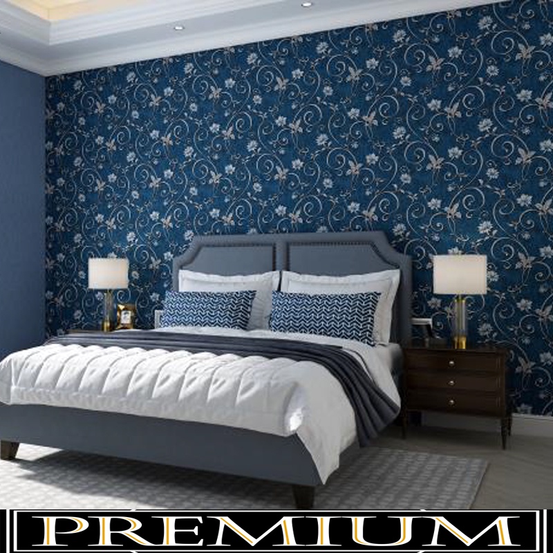 Jual wallpaper dinding motif bunga ranting ukuran 50cm x 10m ( BUKAN ...