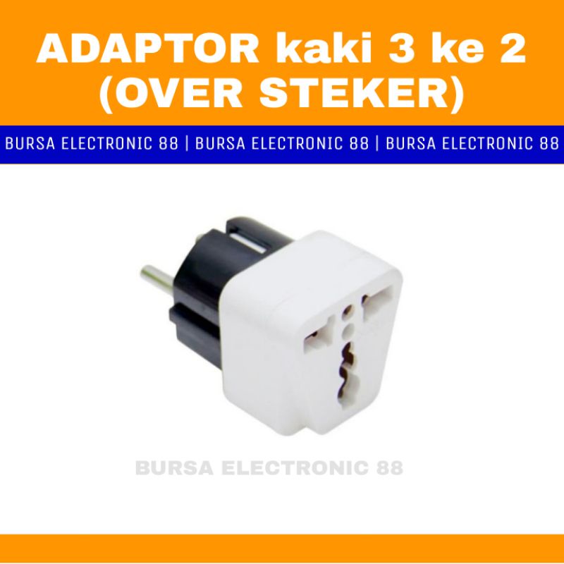 Jual Adaptor kaki 3 ke 2 / Over Steker / Adaptor Switch | Shopee Indonesia