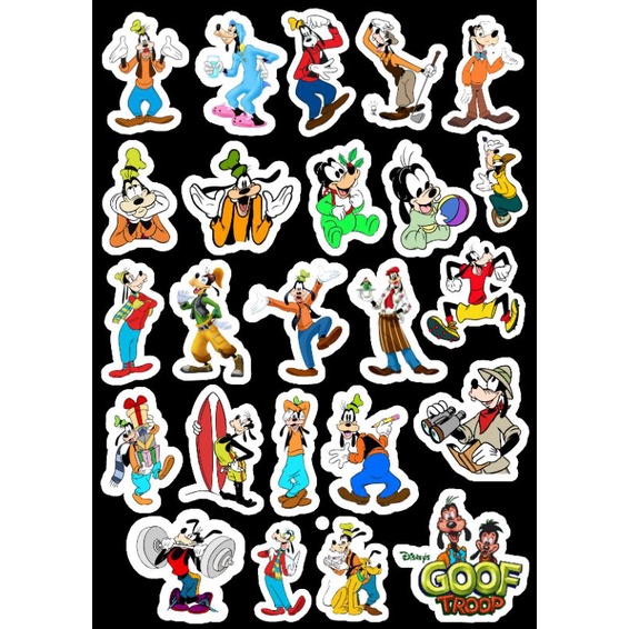 Jual sticker stiker goofy gufi disney goof troop waterproof isi 20 an ...