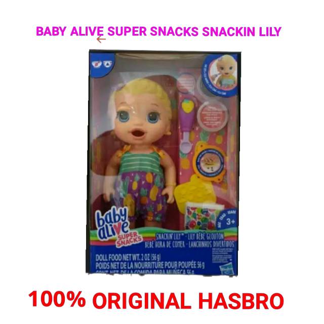 BABY ALIVE SNACKS SNACKIN LILY ORIGINAL HASBRO MAINAN ANAK | Shopee Indonesia