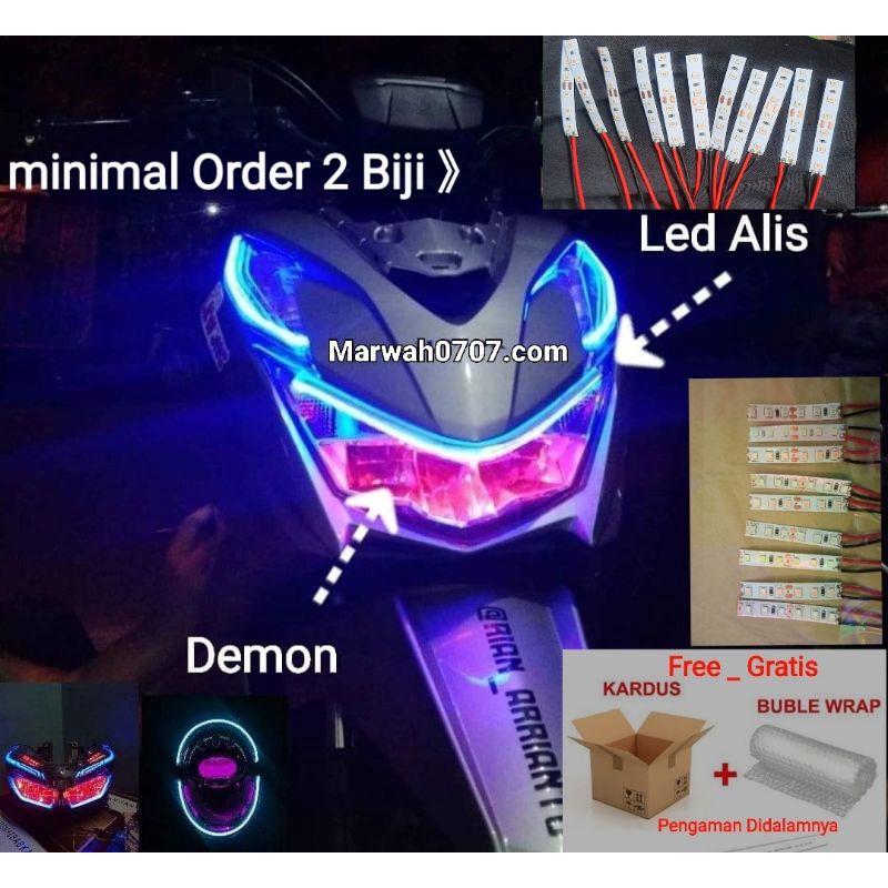Jual LAMPU DEMON/ EYES/DEVIL lampu alis 6 titik terang | Shopee Indonesia
