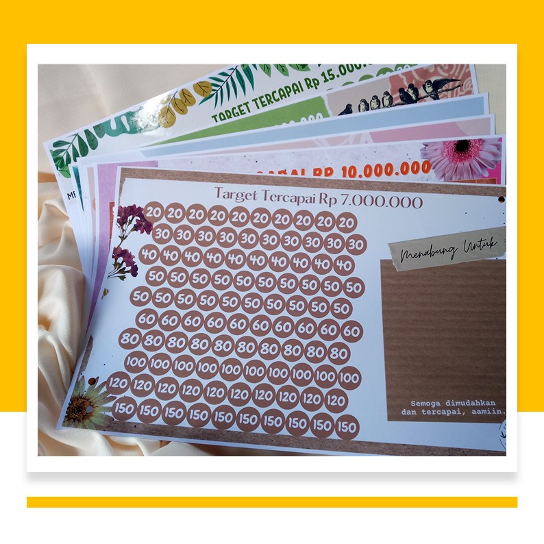 Jual Stiker Celengan Target / Celengan Viral / Stiker Tabungan Viral ... Jual Stiker Celengan Target / Celengan Viral / Stiker Tabungan Viral ...