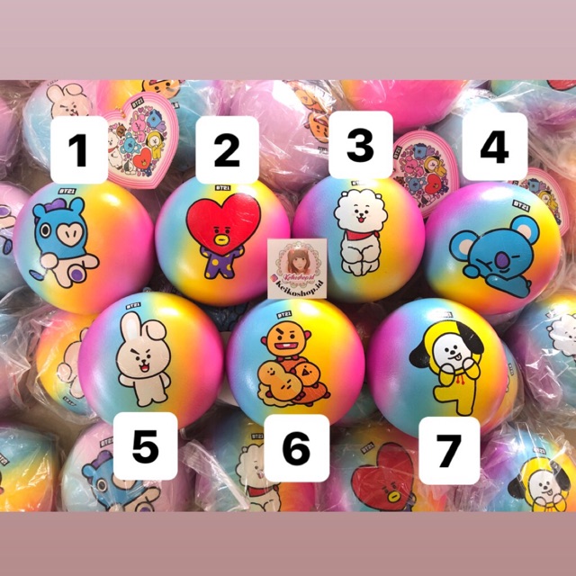 Jual SQUISHY BT21 BUN RAINBOW | Shopee Indonesia